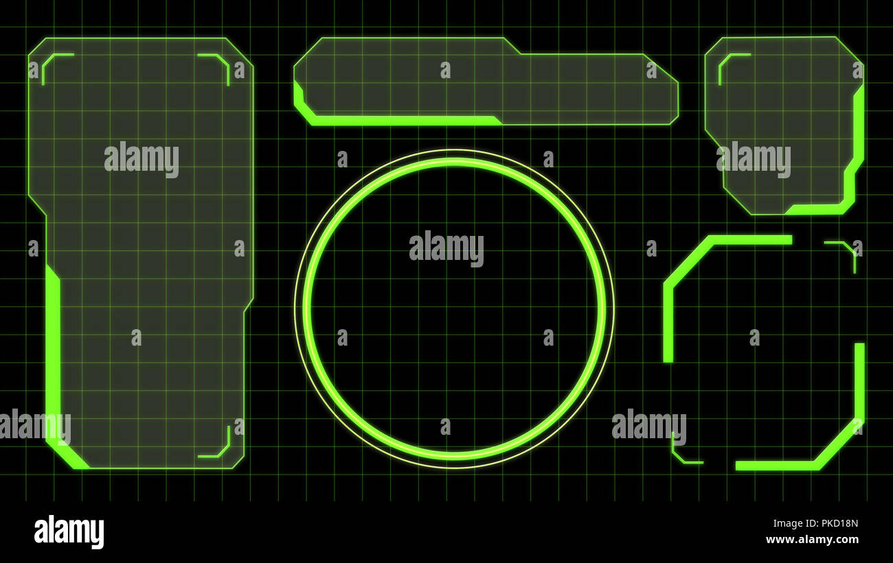 3D rendering of an interactive hud Stock Photo - Alamy