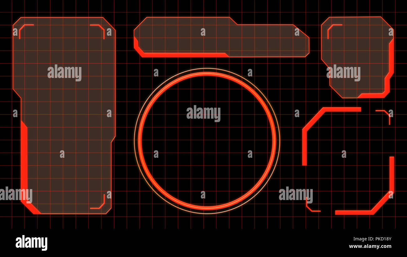 3D rendering of a high tech hud Stock Photo - Alamy
