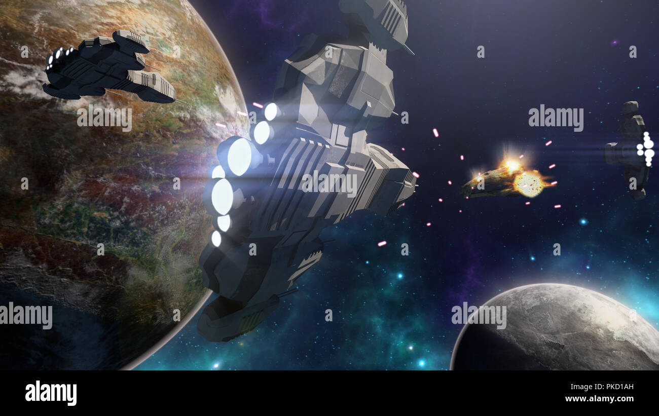 Futuristic battle scene hi-res stock photography and images - Alamy