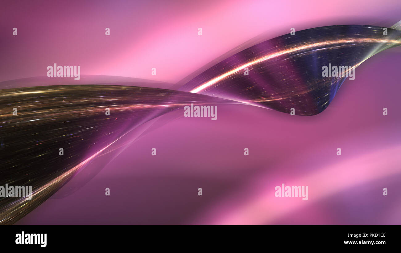 3D rendering of a flashy twisting swirl band Stock Photo - Alamy