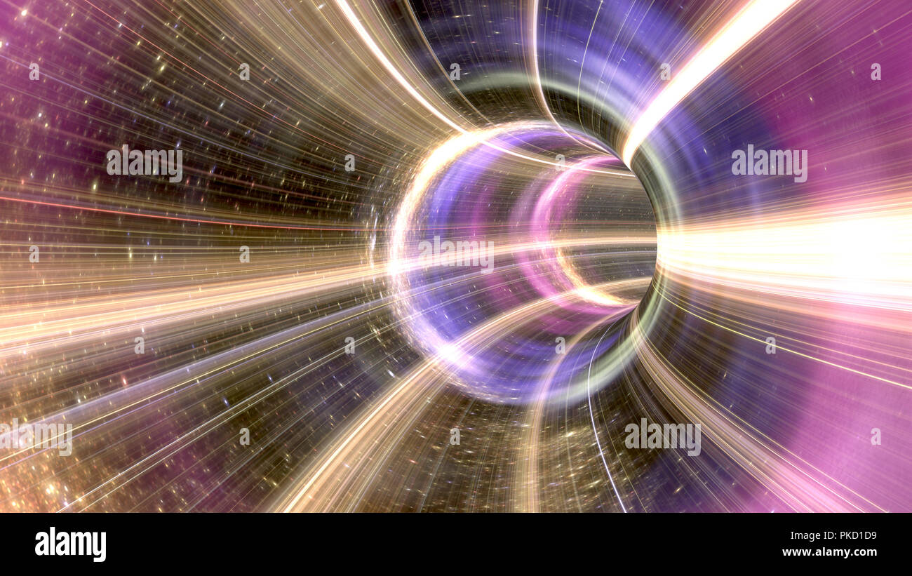 3D rendering Wormhole cosmic tunnel Stock Photo - Alamy