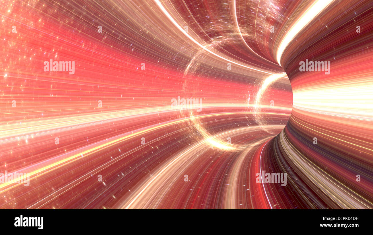 3D rendering Cosmic wormhole tunnel Stock Photo - Alamy