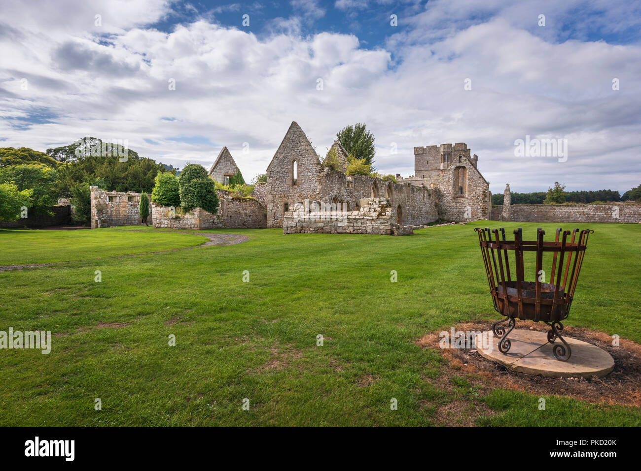 Hulne Priory sometimes called Hulne Abbey in Hulne Park Alnwick ...