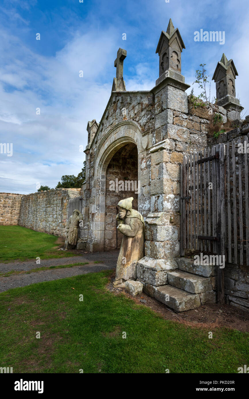 Eastern gateway of Hulne Priory sometimes called Hulne Abbey in Hulne ...