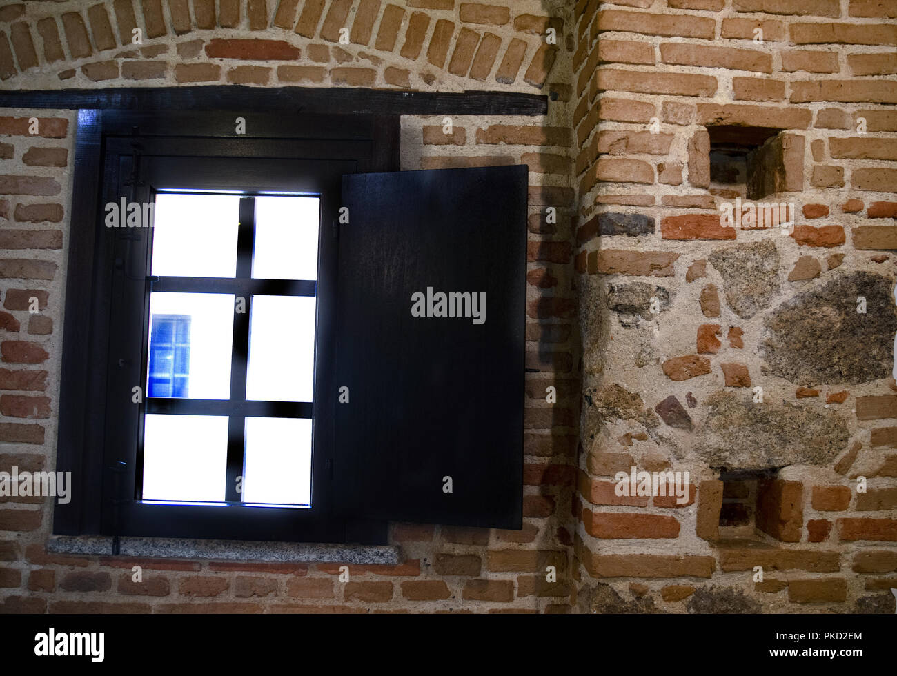 window of a pub photographed taken against the light Stock Photo - Alamy