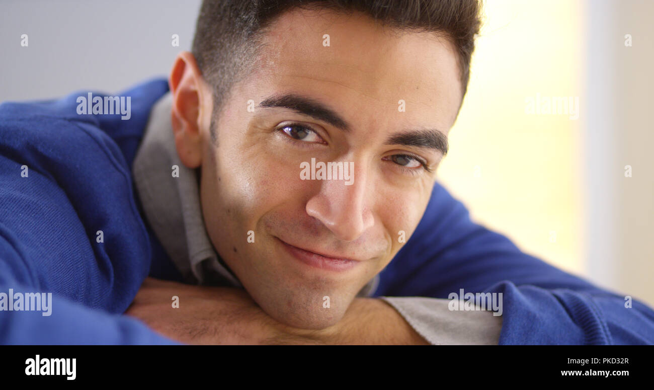 Happy Mexican man smiling Stock Photo - Alamy