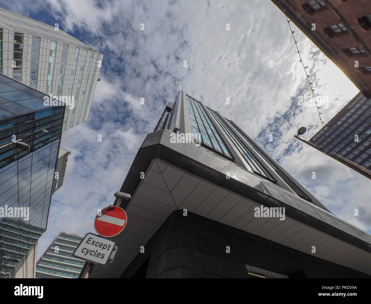 A stop sign in Manchester City centre Stock Photo - Alamy