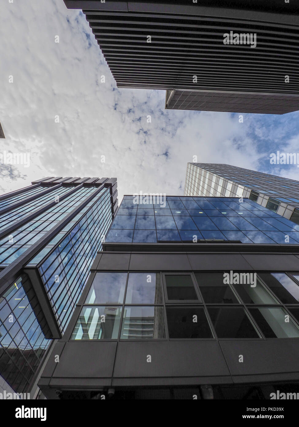 Glass buildings in Manchester City centre Stock Photo - Alamy