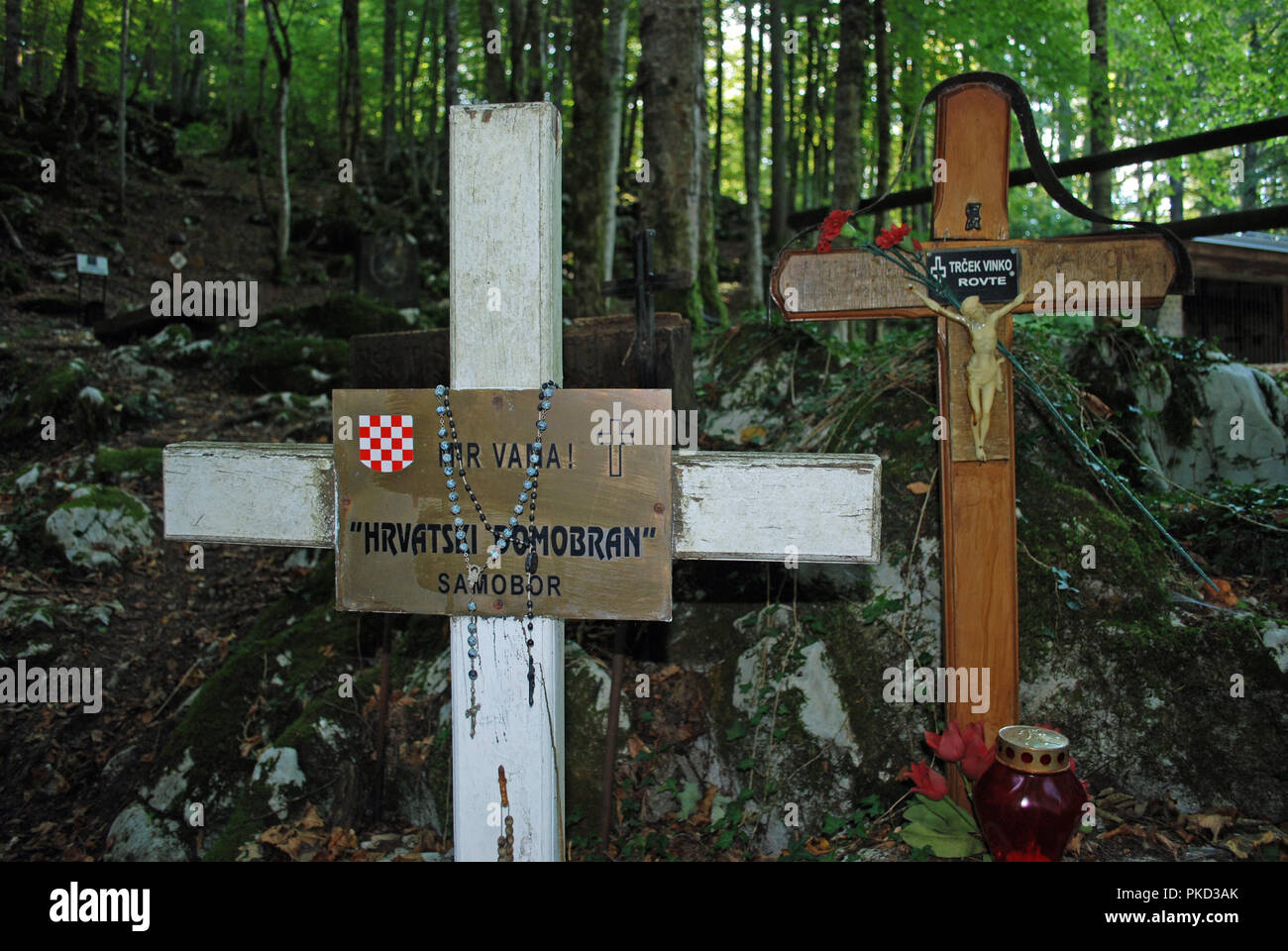 Graves of repatriated Croatian dead executed by Partisans in 1945 at ...