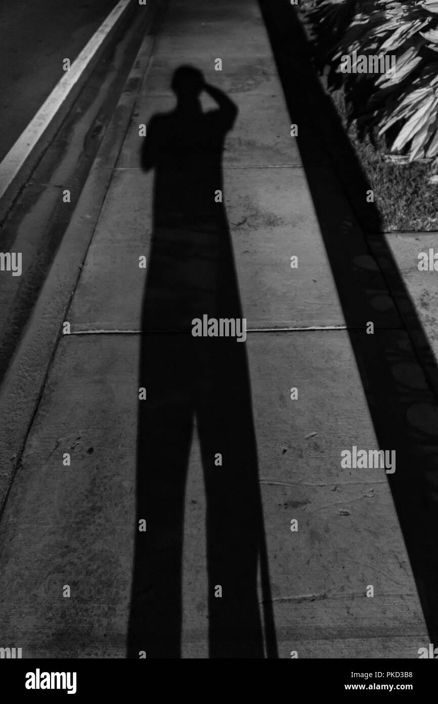 Shadow in the night Stock Photo - Alamy