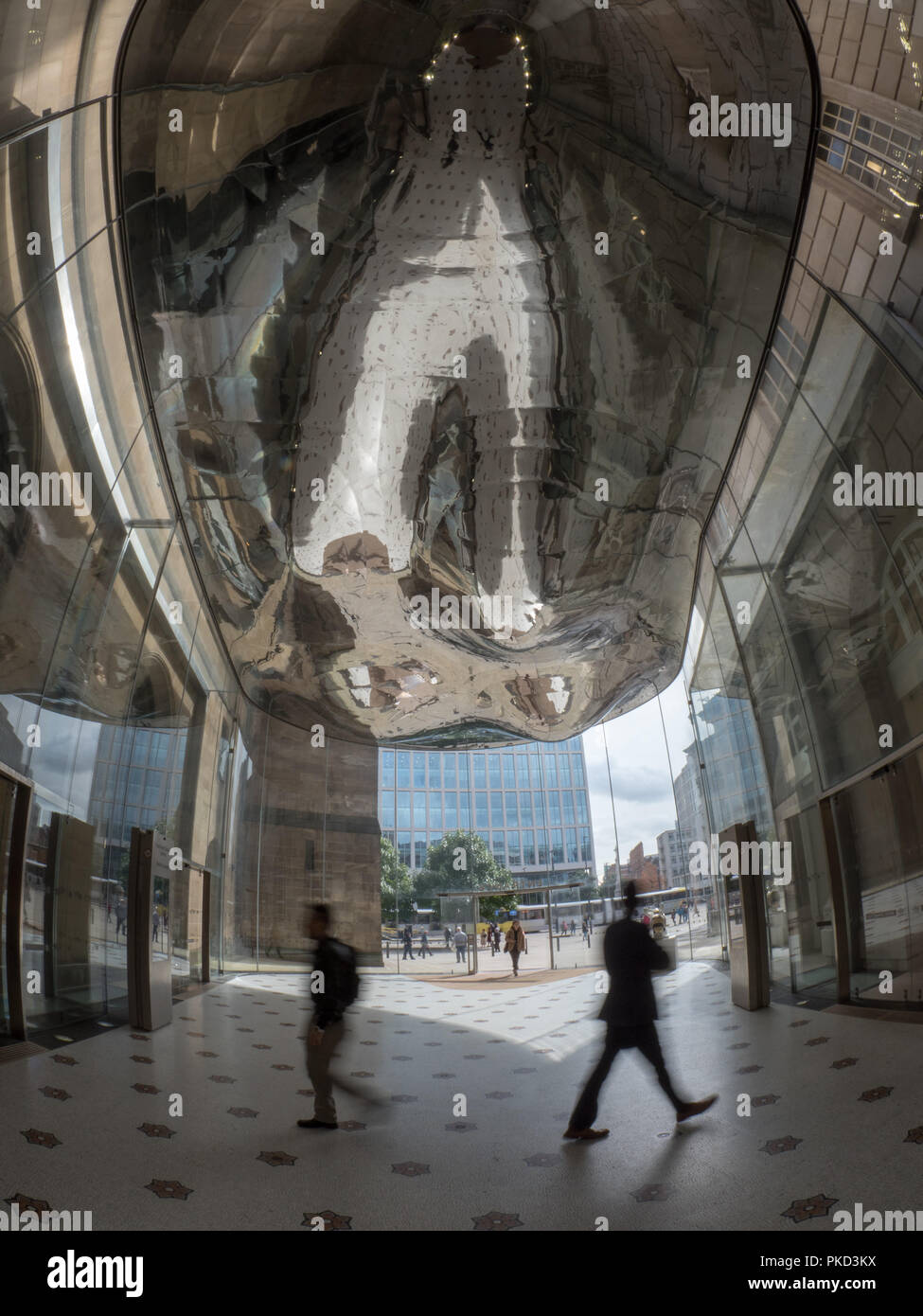 The entrance to central Library in Manchester Stock Photo - Alamy