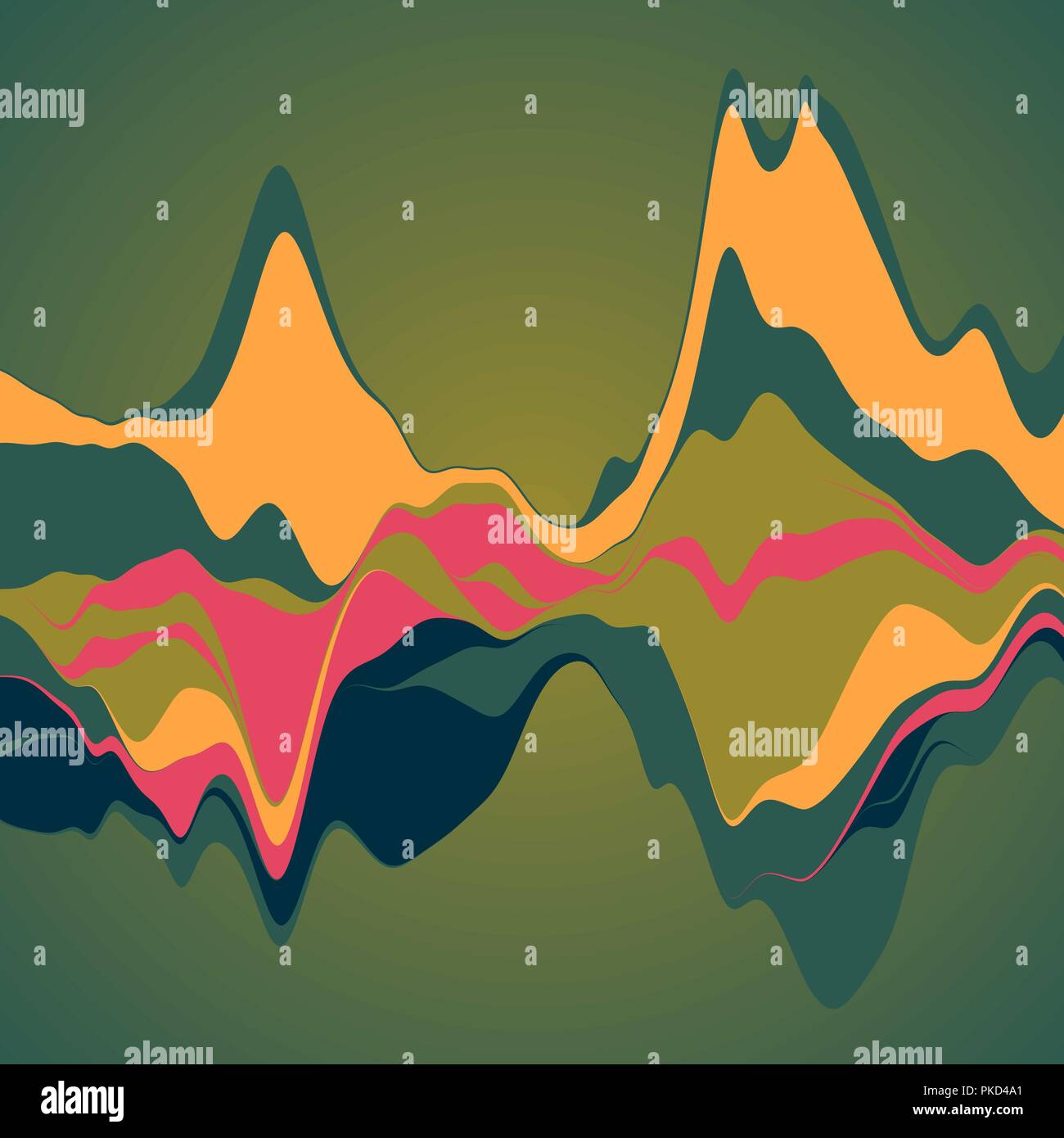 Big data visualization. Streamgraph. Futuristic infographic. Inf Stock ...