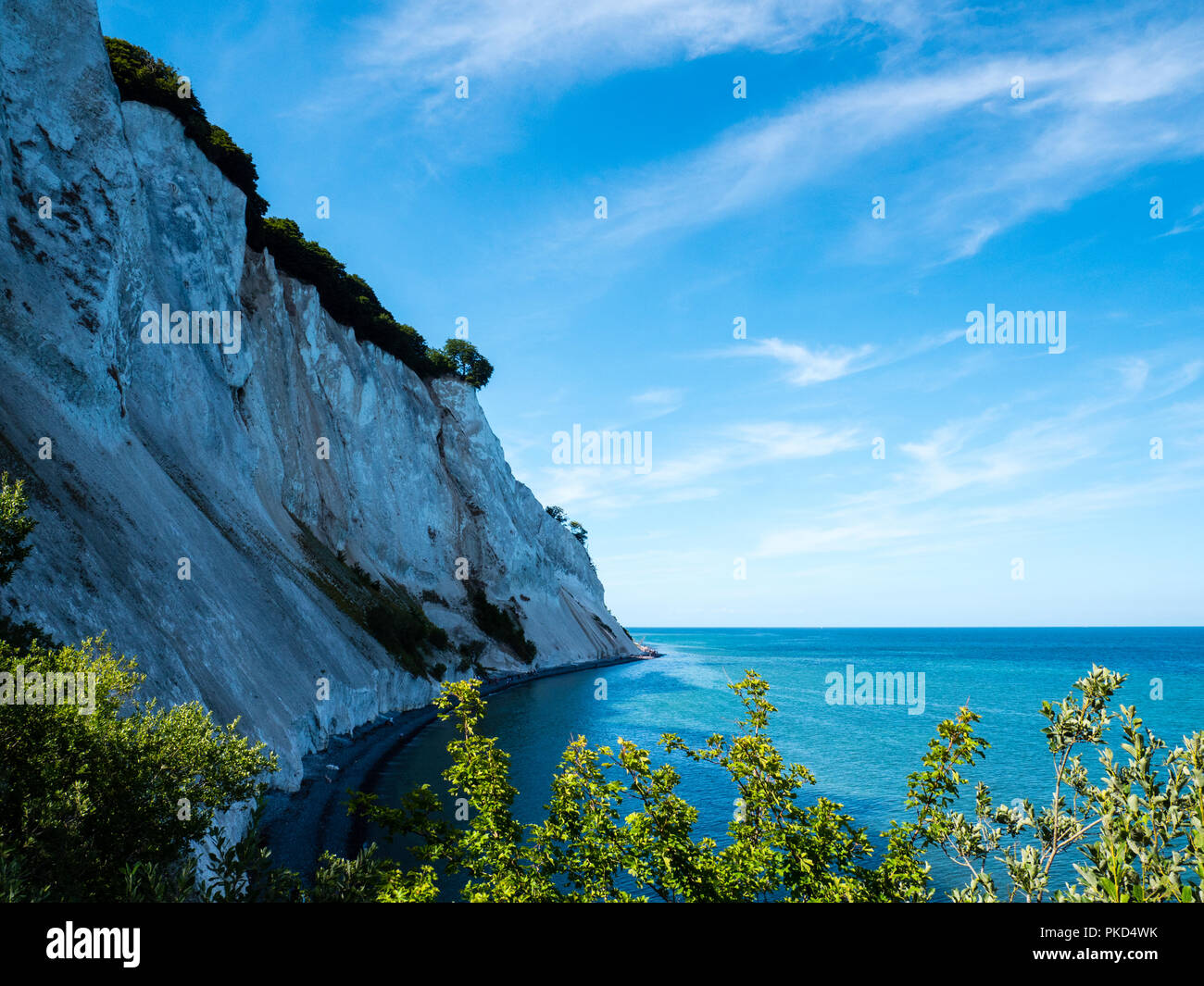 Møns Klint, Famous Chalk Cliffs, Island of Mons, Denmark, Europe Stock ...