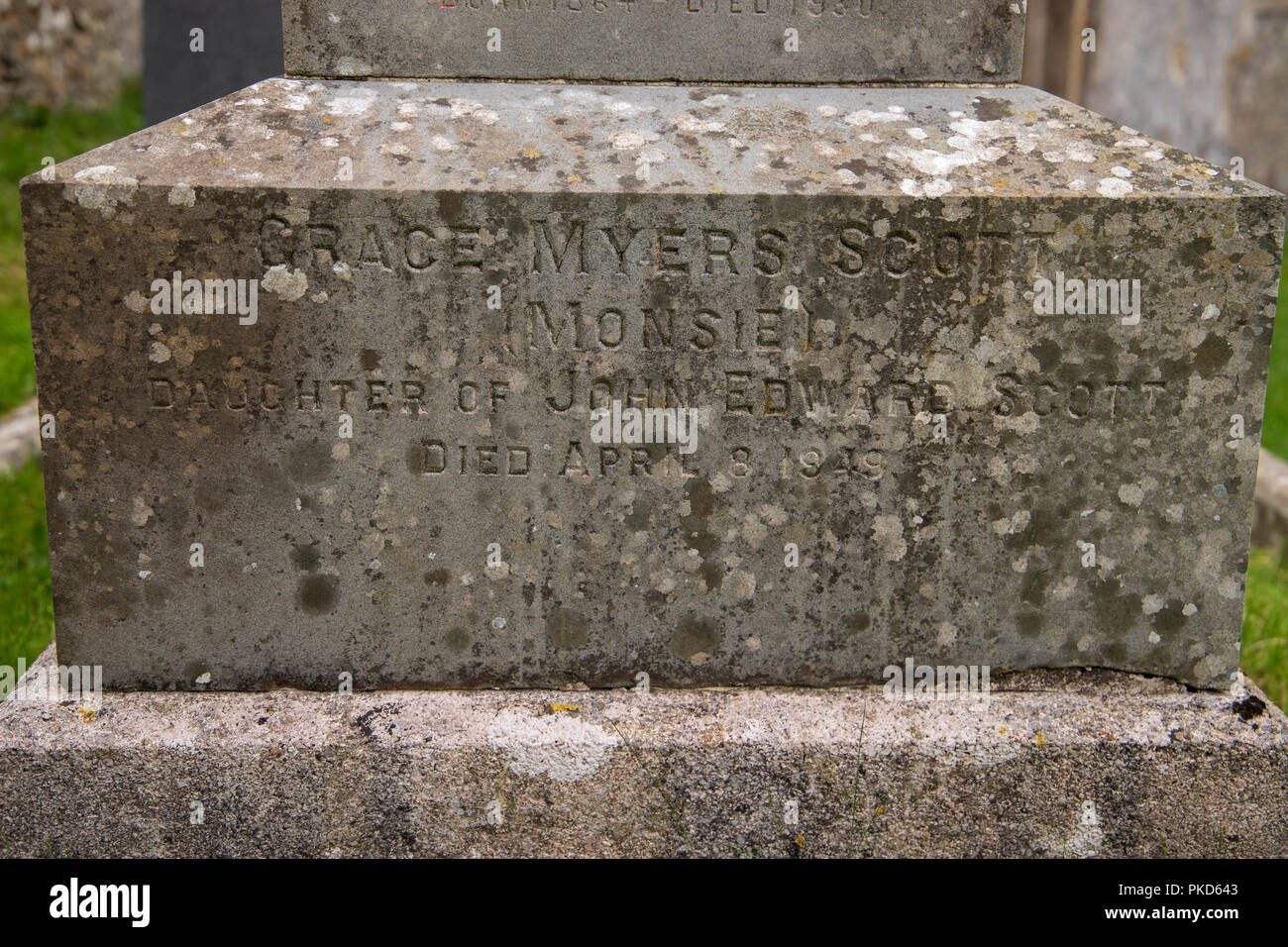 Robert Falcon Scott Memorial, at St Andrews Church, Holcombe Stock ...