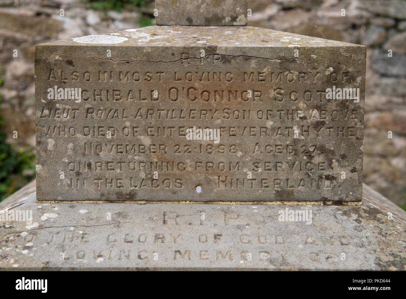 Robert Falcon Scott Memorial, at St Andrews Church, Holcombe Stock ...