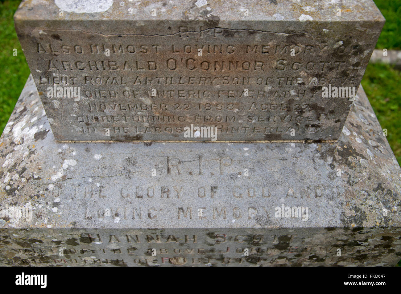 Robert Falcon Scott Memorial, at St Andrews Church, Holcombe Stock ...
