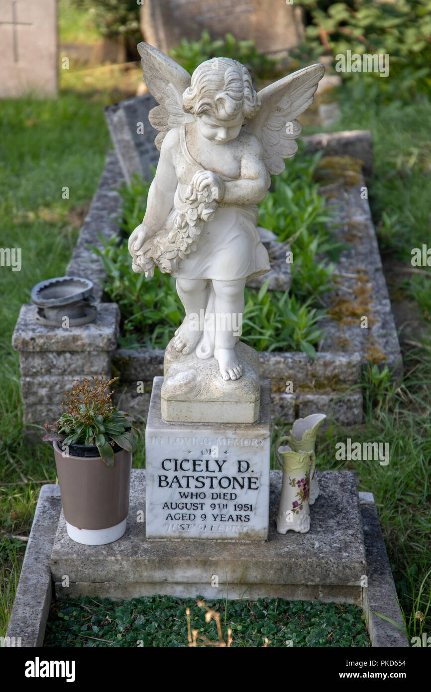 The Grave of Cicely D Batstone 1951 at Locksbrook Cemetery, Bath Stock ...