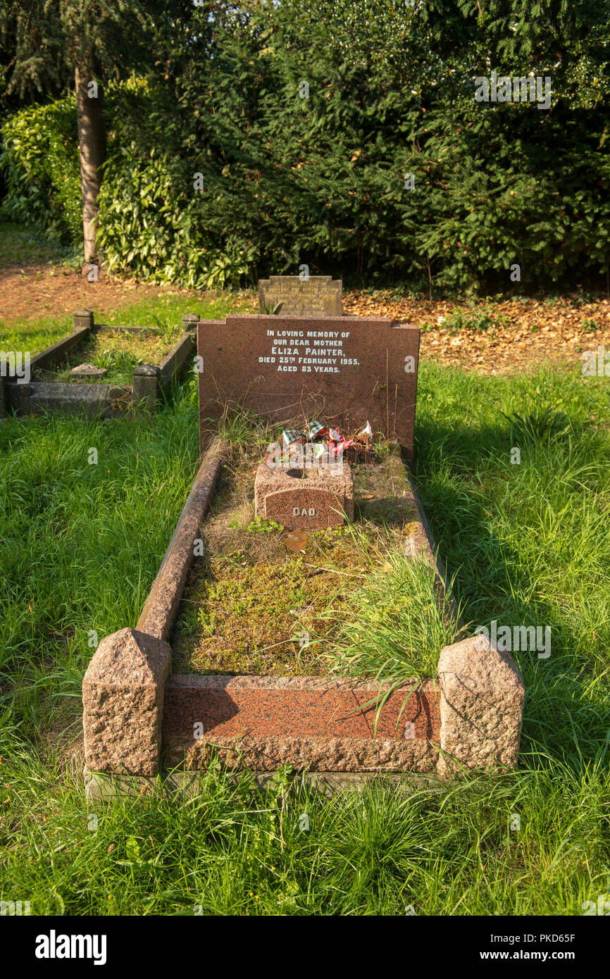 The Grave of Eliza Painter 1955 at Locksbrook Cemetery, Bath Stock ...