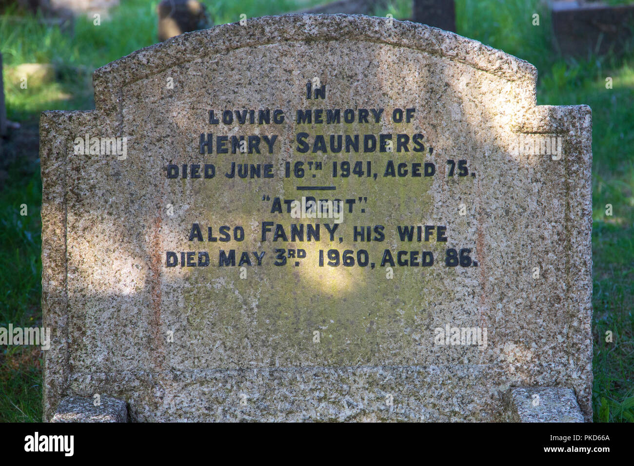 The Grave of Henry Saunders 1941 at Locksbrook Cemetery, Bath Stock ...