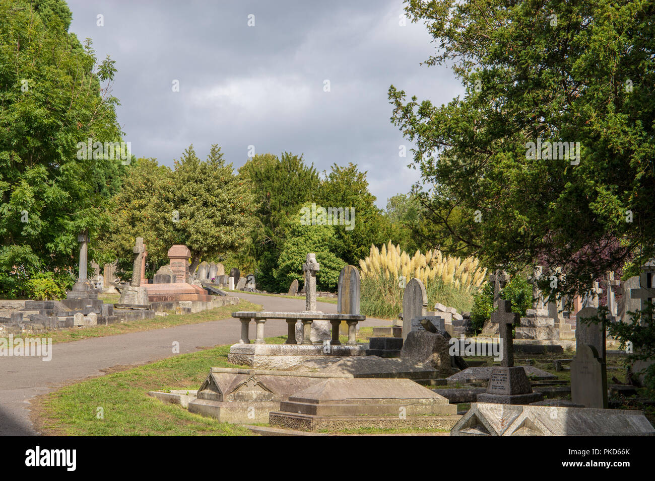 The Graves and Graveyard at Locksbrook Cemetery, Bath, Somerset Stock ...