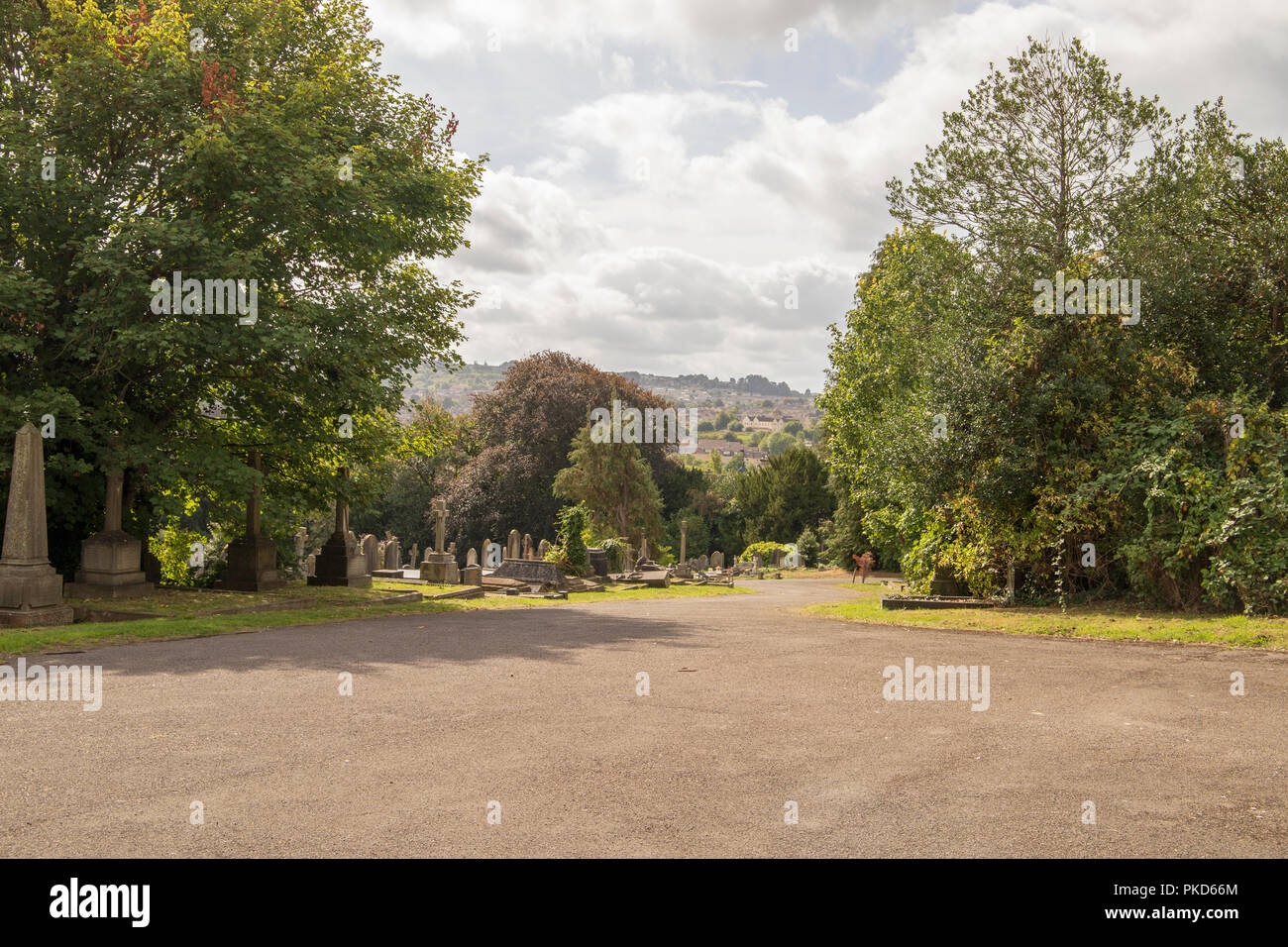 The Graves and Graveyard at Locksbrook Cemetery, Bath, Somerset Stock ...