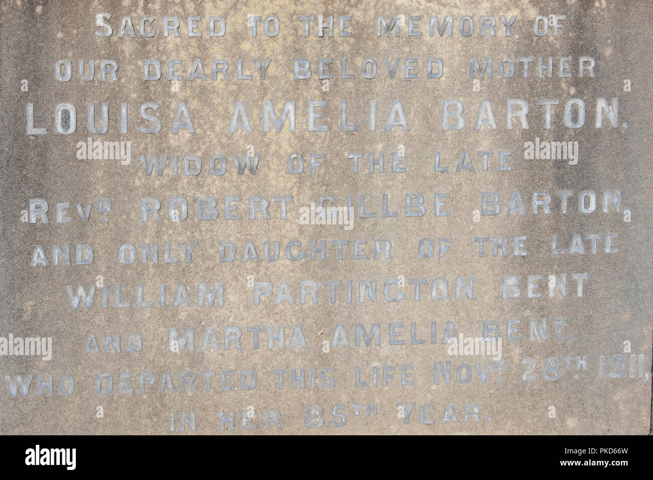 The Grave of Louisa Amelia Barton 1911 at Locksbrook Cemetery, Bath ...