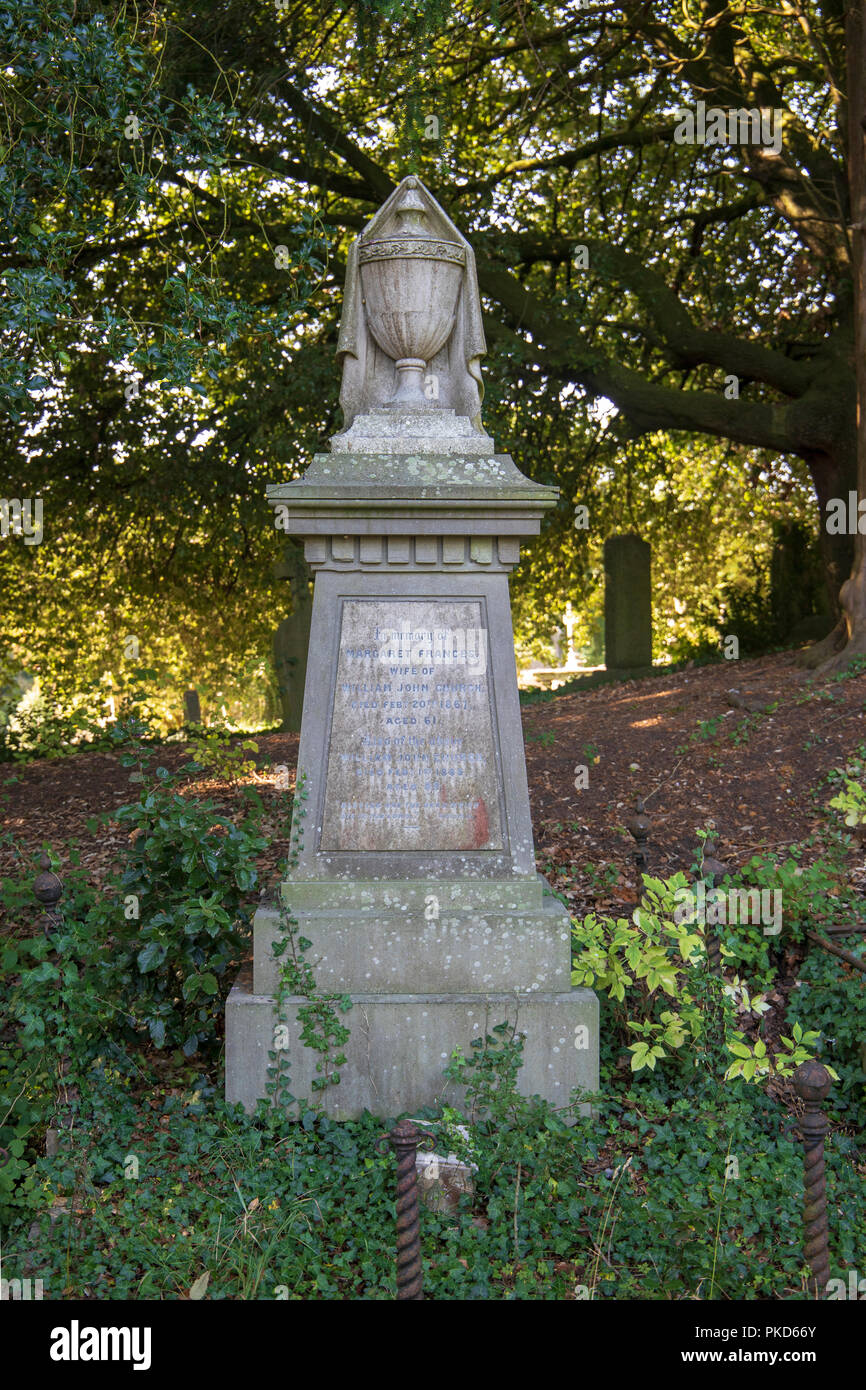 The Grave of Margaret Frances 1867 at Locksbrook Cemetery, Bath Stock ...