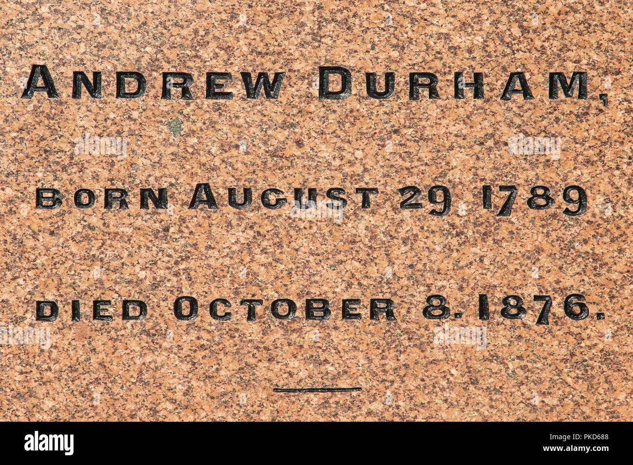 The Grave of Andrew Durham 1876 at Locksbrook Cemetery, Bath Stock ...