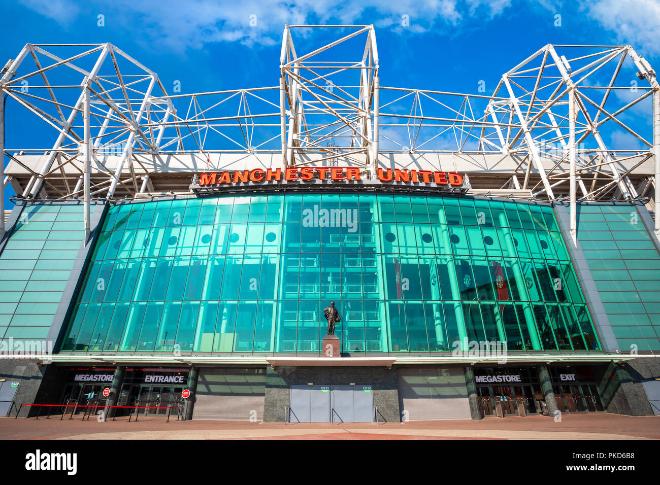 MANCHESTER, UK - MAY 19 2018: Old Trafford is home of Manchester United ...