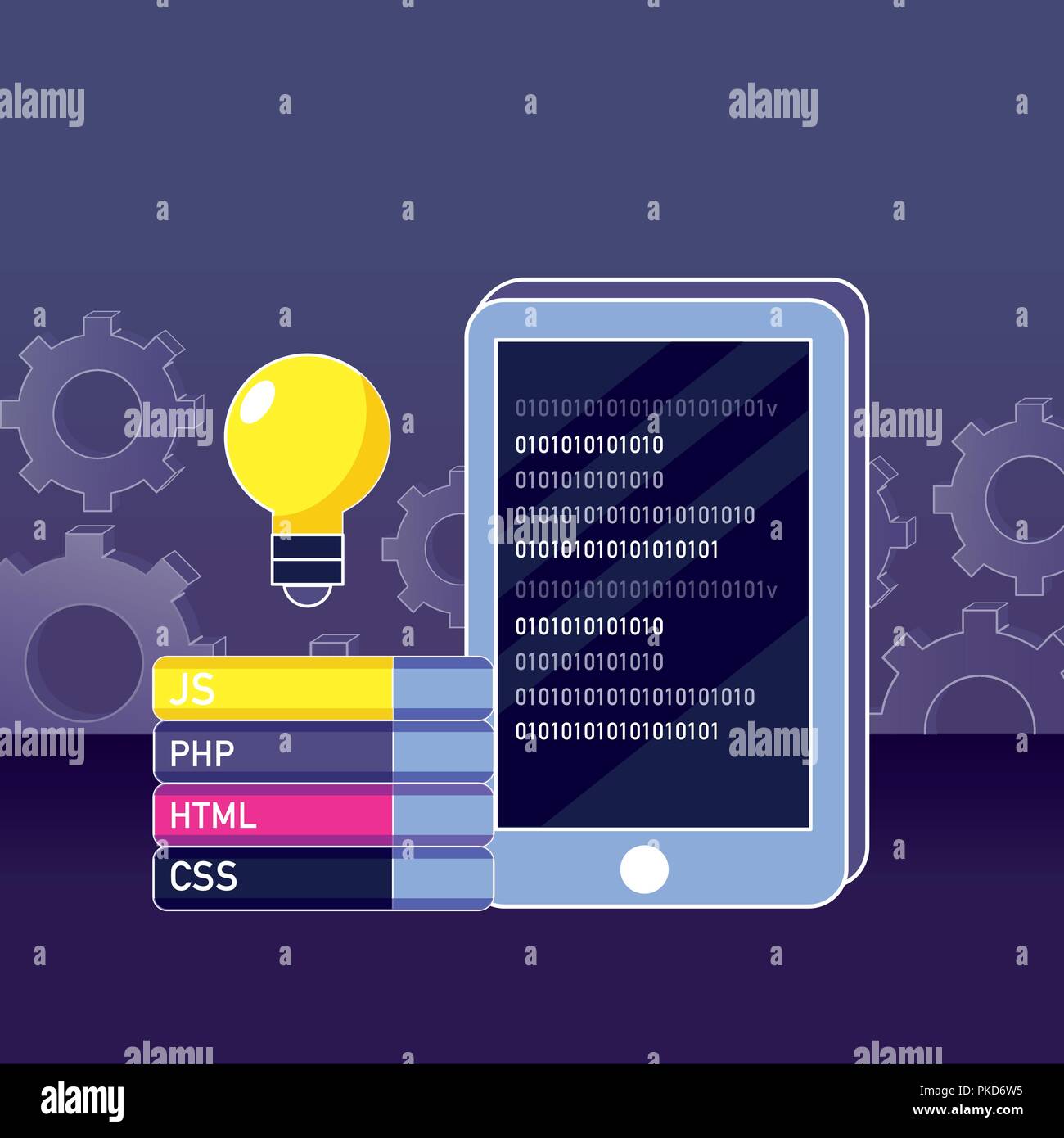 Programming concept smartphone css Stock Vector Images - Alamy