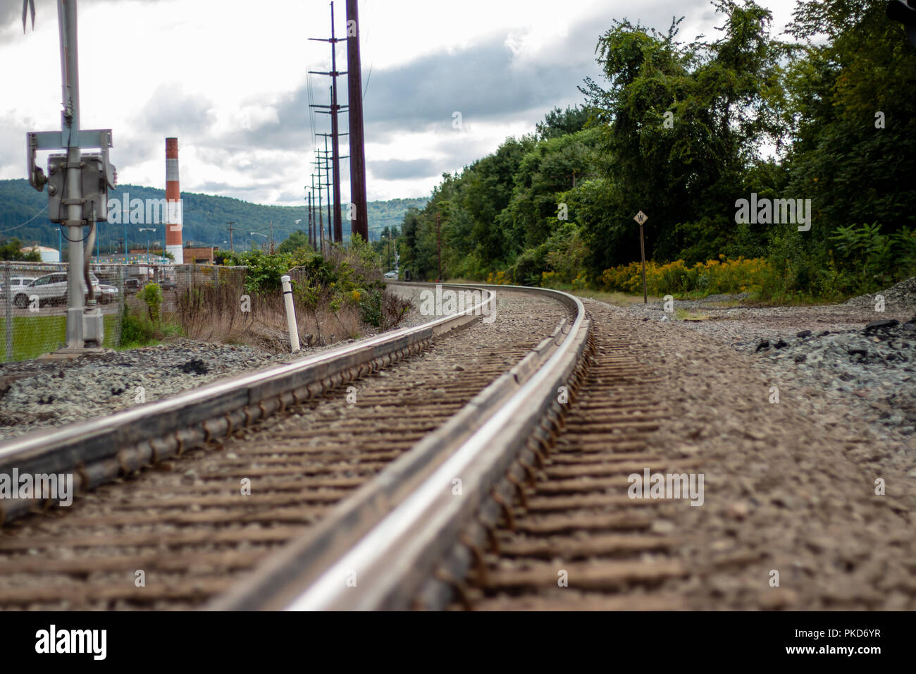 Railroad track side view hi-res stock photography and images - Alamy