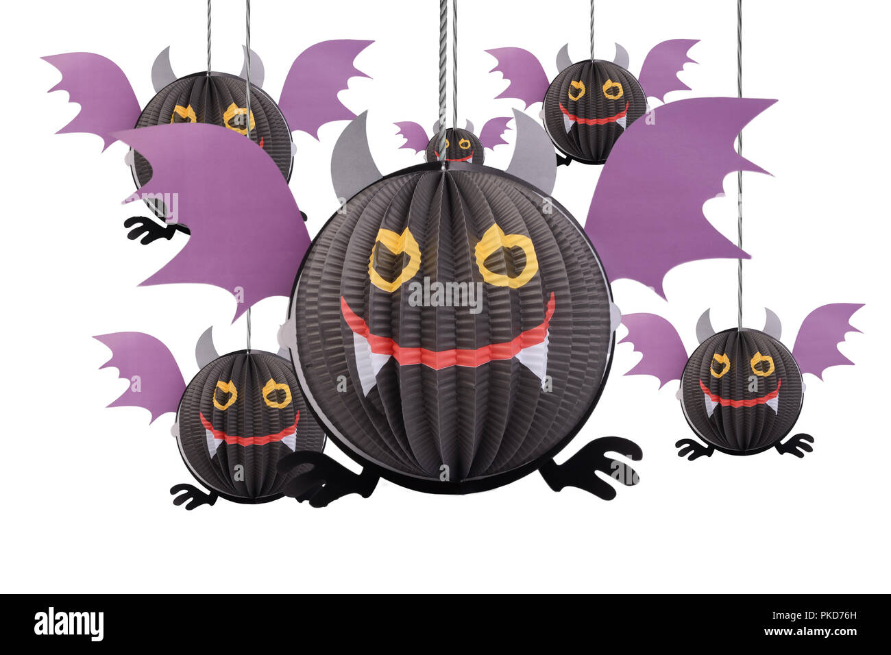 Devil bat hanging mobile for halloween decoration on white background ...