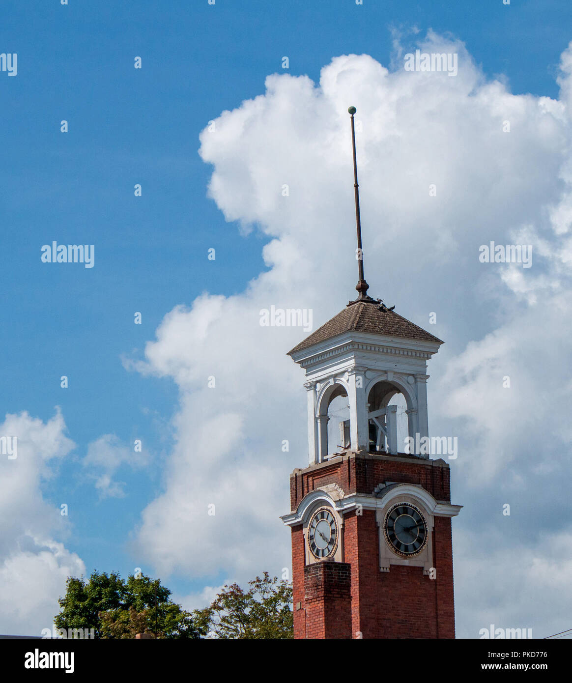 Bell tower with external clock hi-res stock photography and images - Alamy