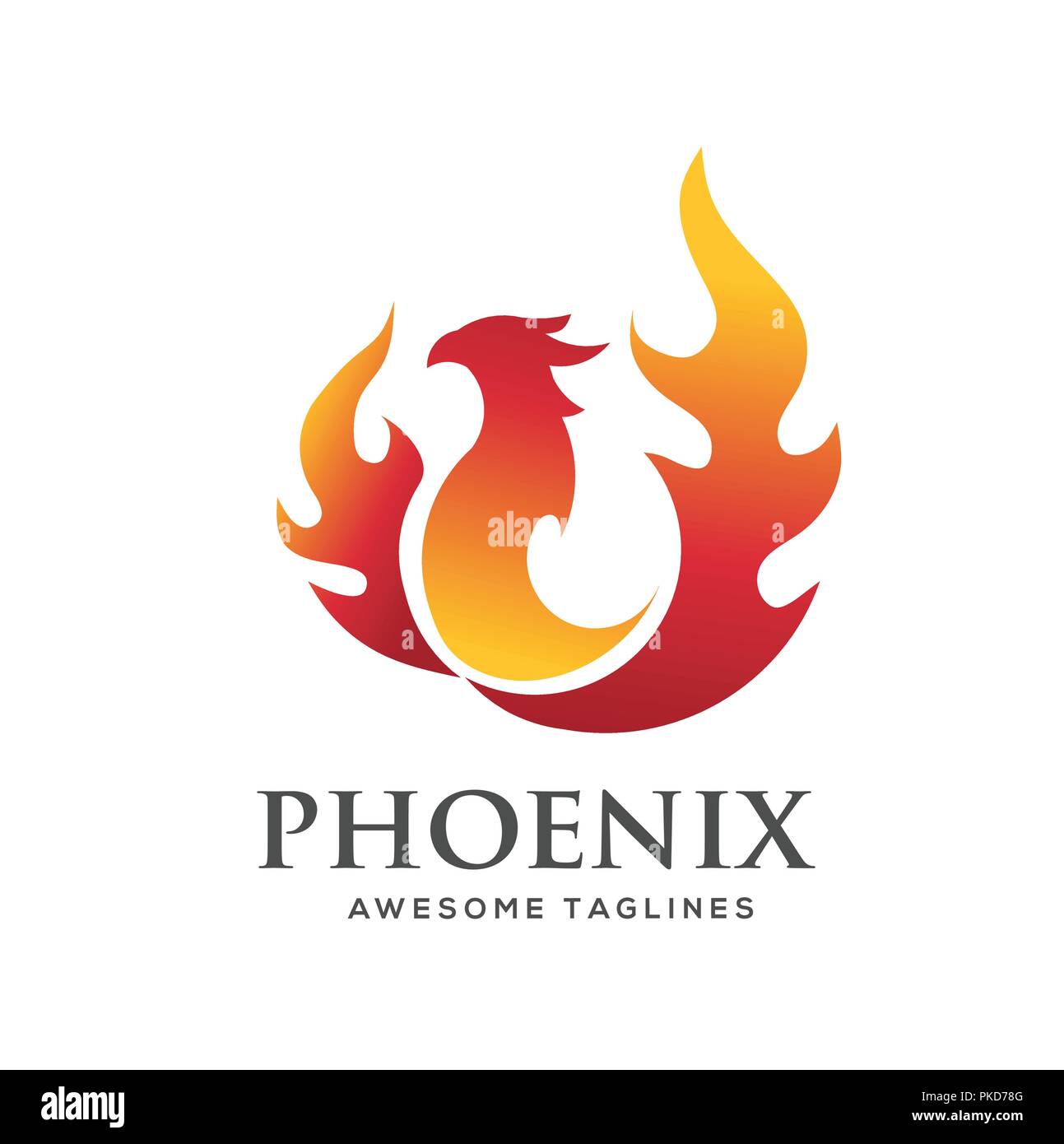 Fire Phoenix Logo Design