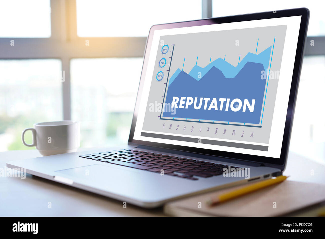 REPUTATION Popular Ranking Honor Reputation management Branding Concept ...