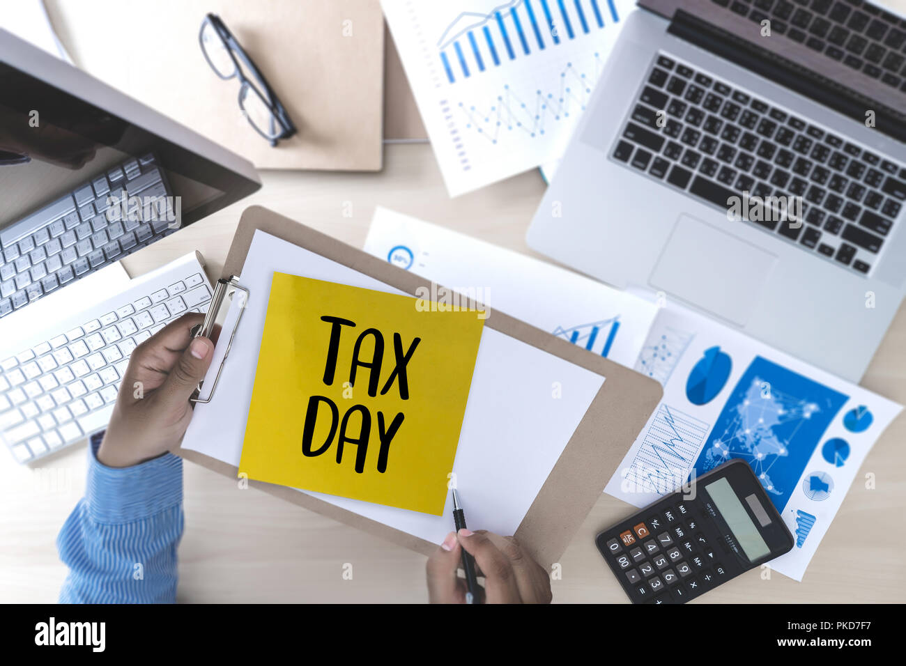 Time for Taxes Planning Money Financial Accounting Taxation Businessman ...