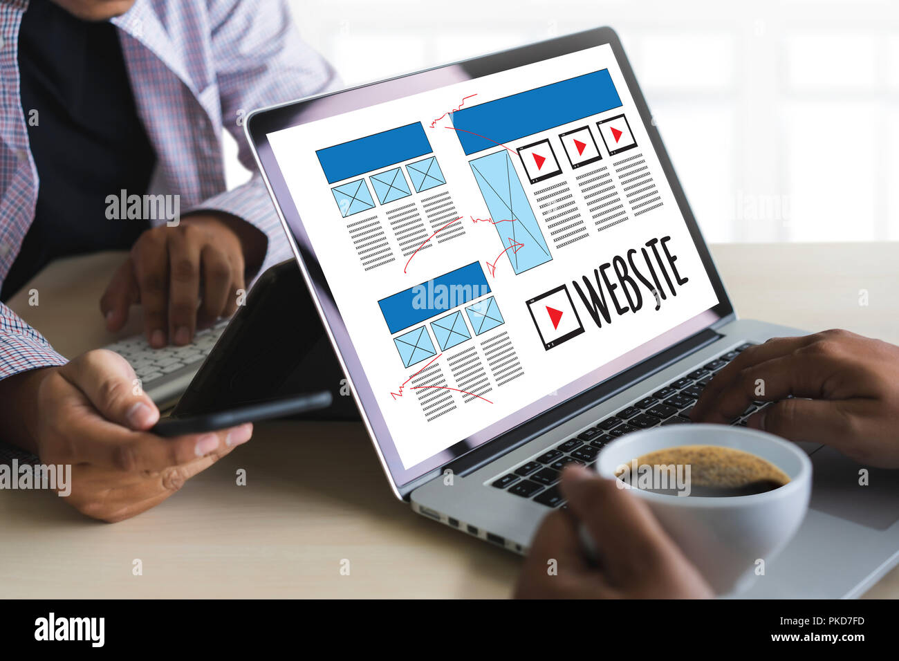 Web Design layout sketch drawing Software Media WWW and Graphic Layout ...