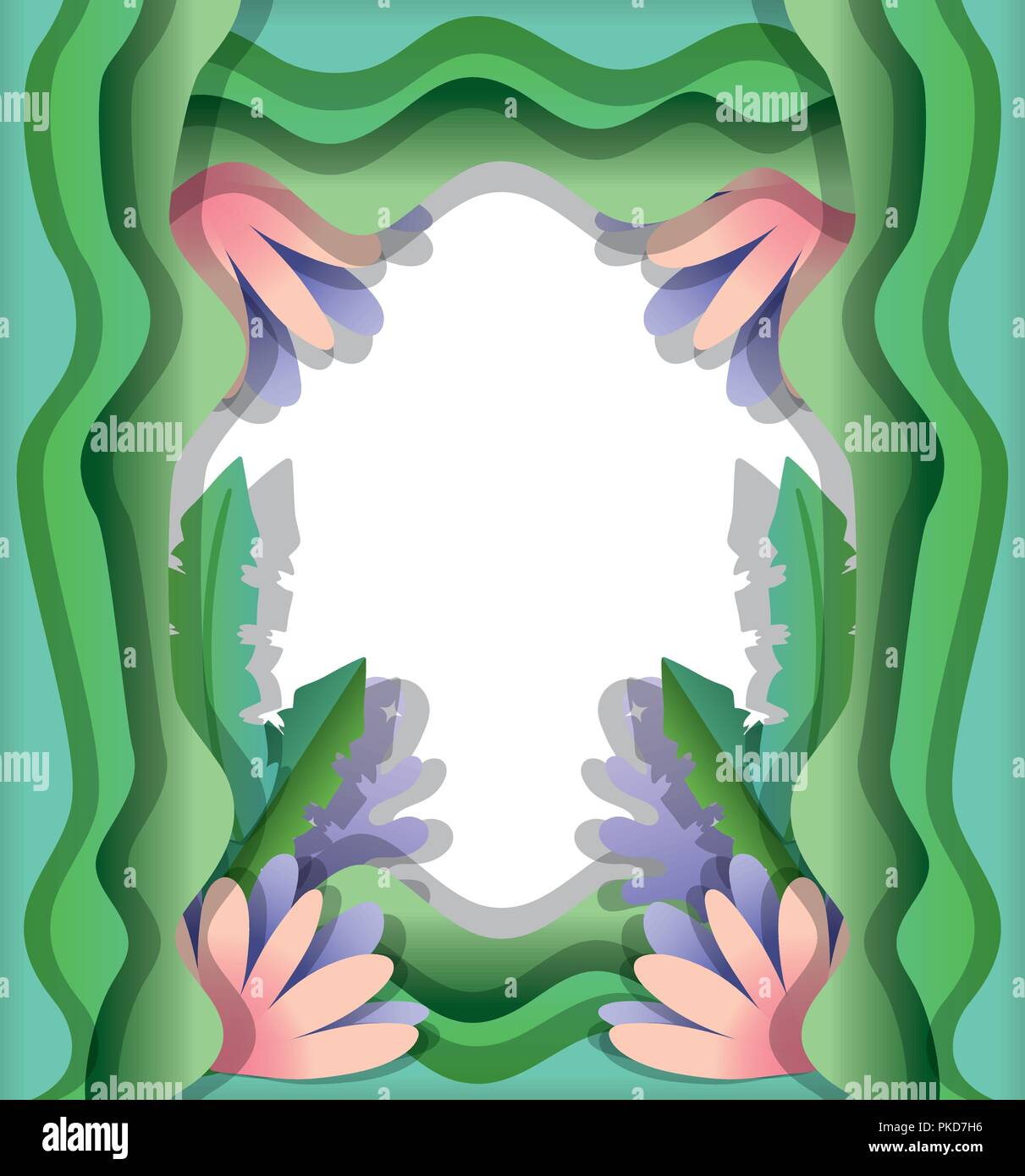 Paper art frame Stock Vector Image & Art - Alamy