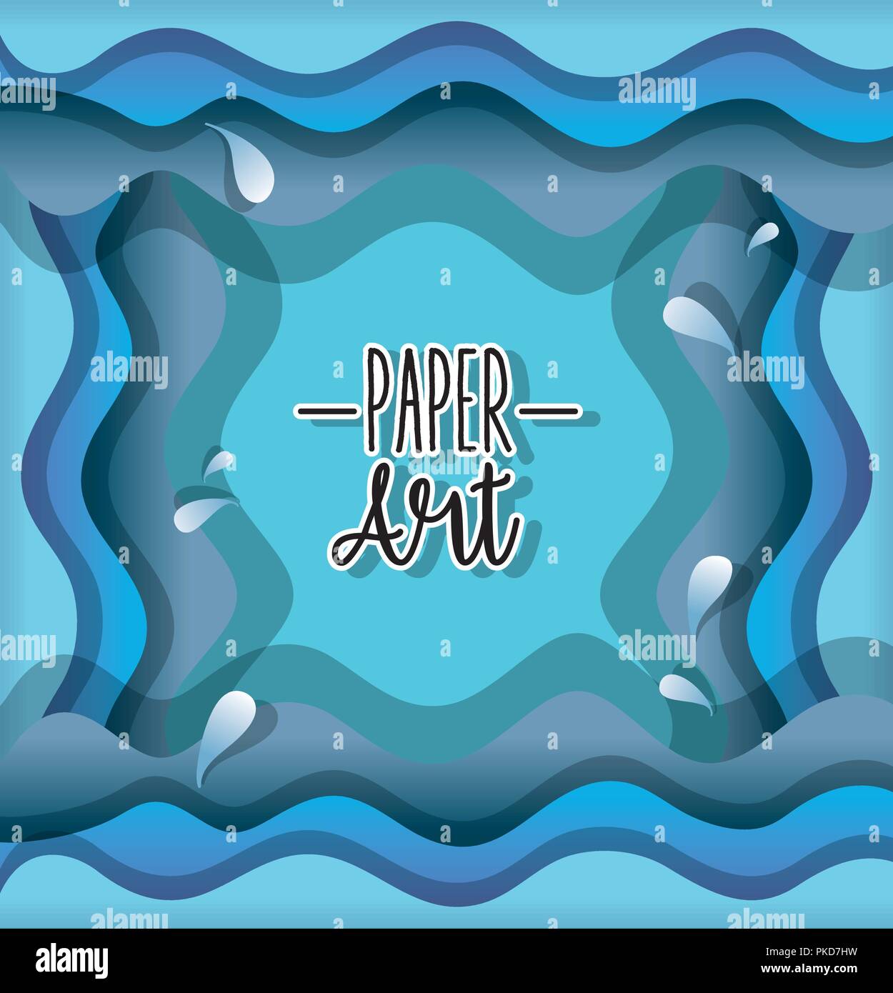 Paper art scenery Stock Vector Image & Art - Alamy