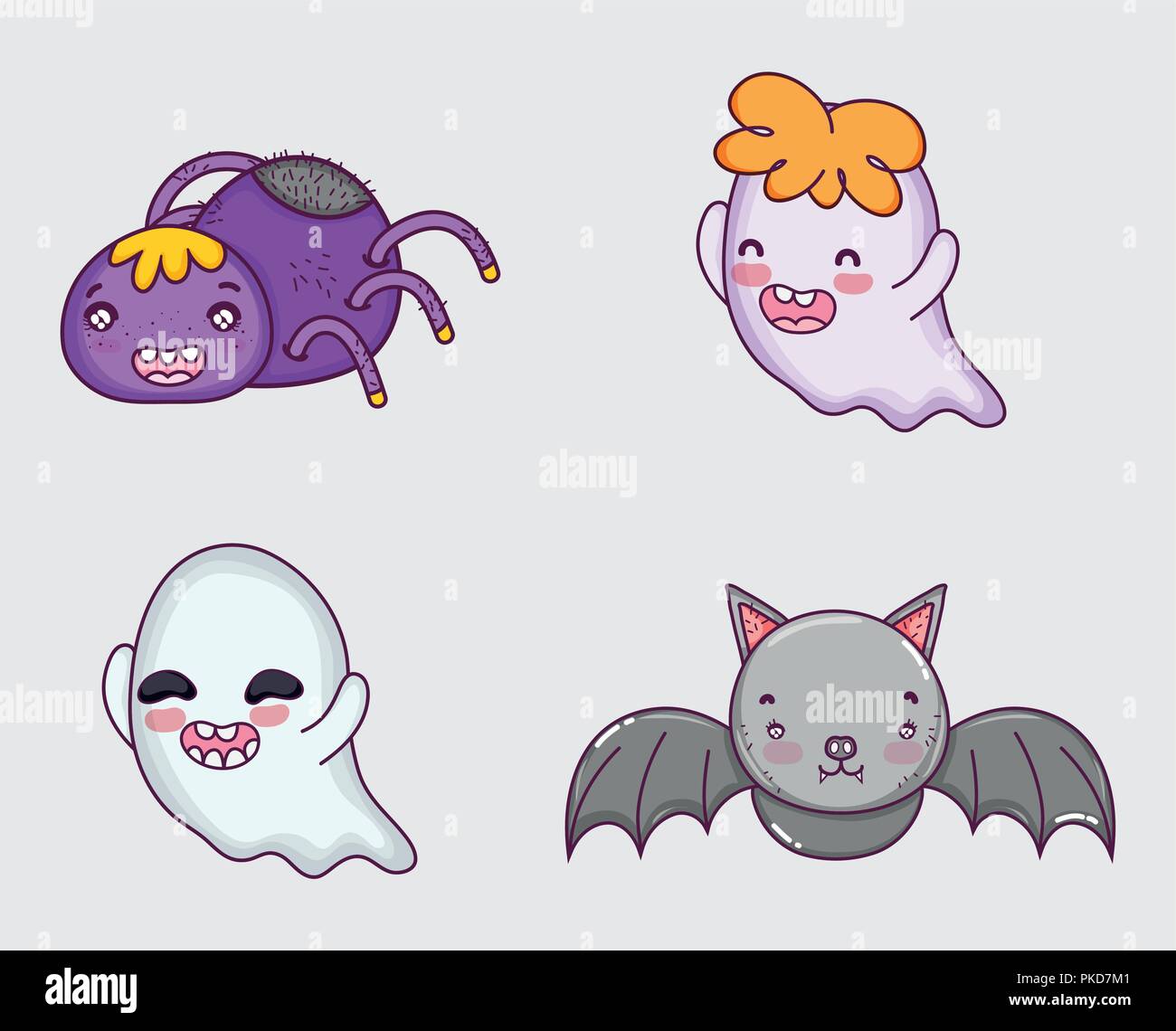 Set of halloween cartoons Stock Vector Image & Art - Alamy