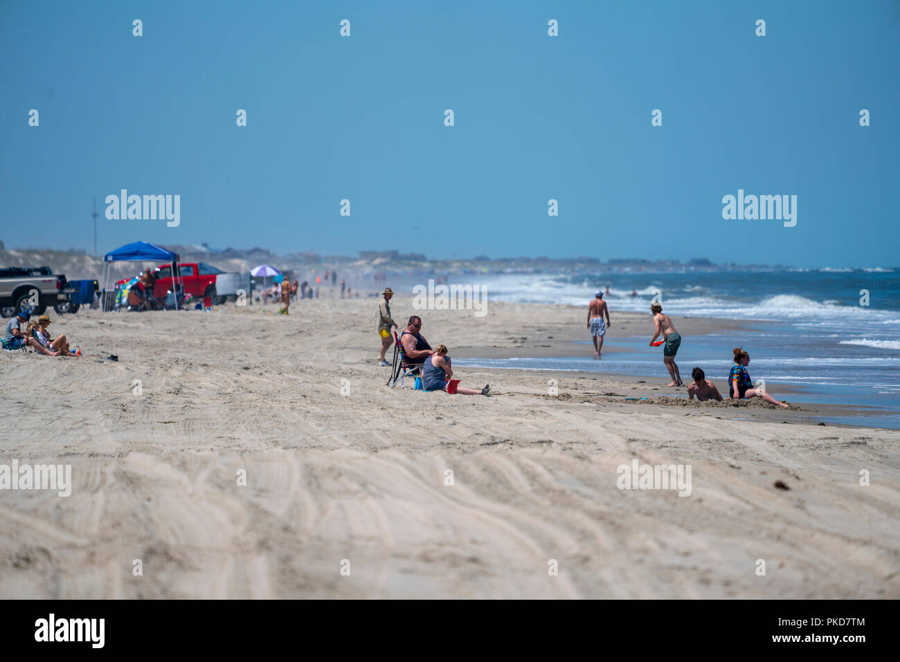 General view of the Carova section of the Outer Banks, North Carolina ...