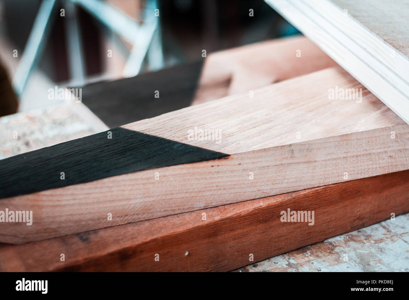 Burning, red, fossil wood on the fire. Industrial photography, grey ...