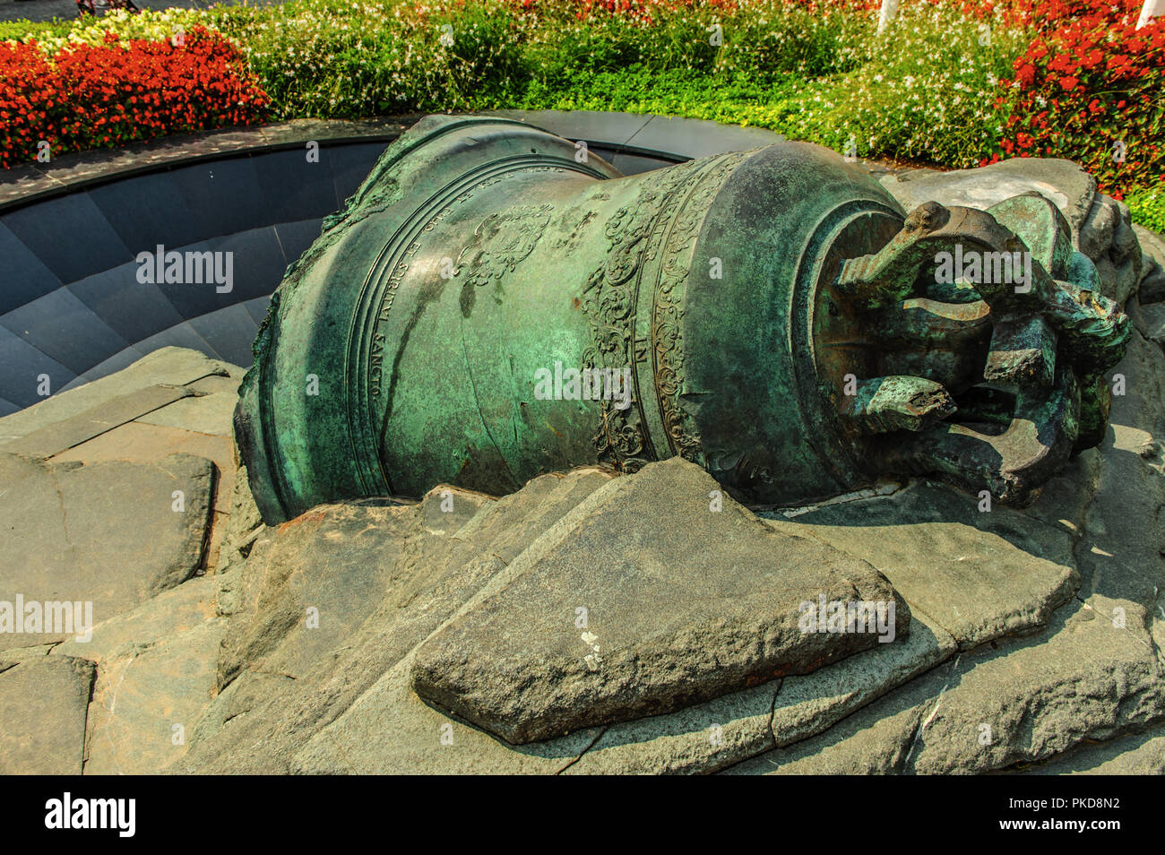 fountain with a built-in bell Stock Photo - Alamy