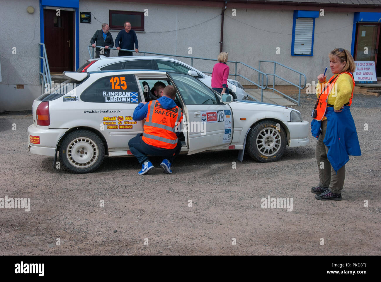 The 1997 White Honda Civic of Ryan Ingram Argyll Rally Dunoon 2018 ...