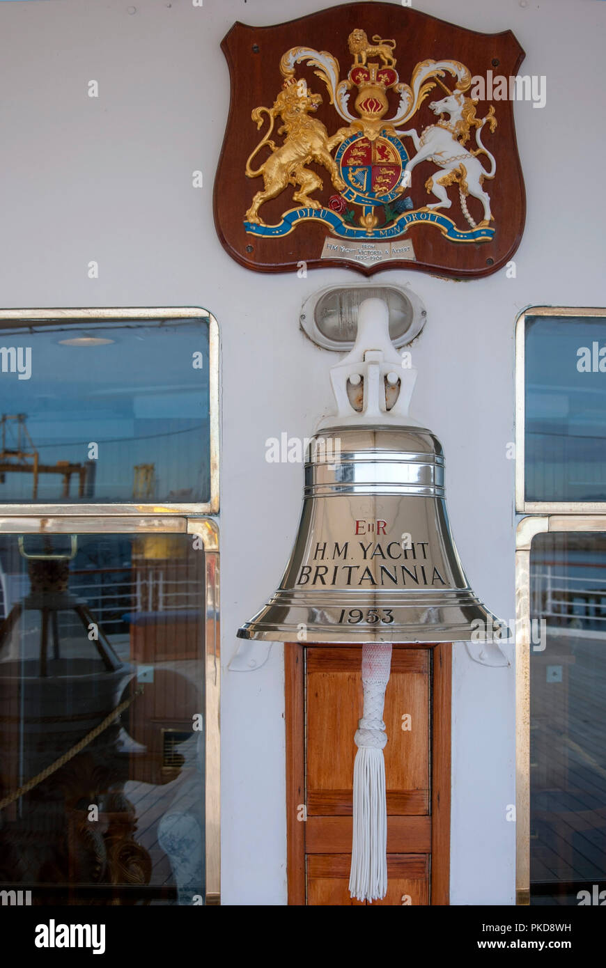 Silver Ships Bell H.M. Yacht Britannia Leith Edinburgh Scotland UK ...