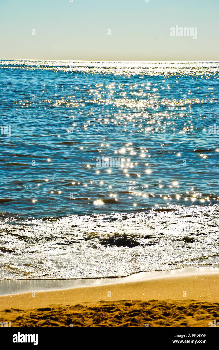 beautiful seascape with water and sand Stock Photo - Alamy