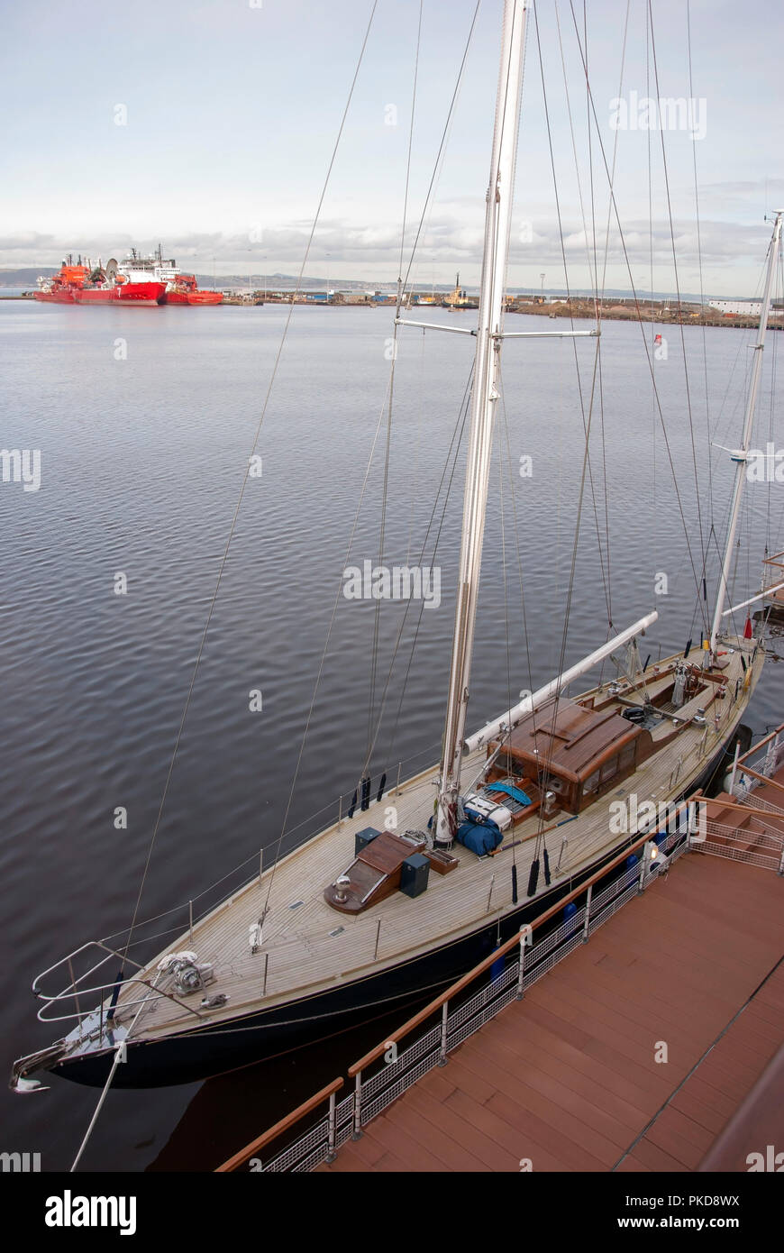The 1936 Royal Racing Yacht Bloodhound Leith Edinburgh Scotland UK ...