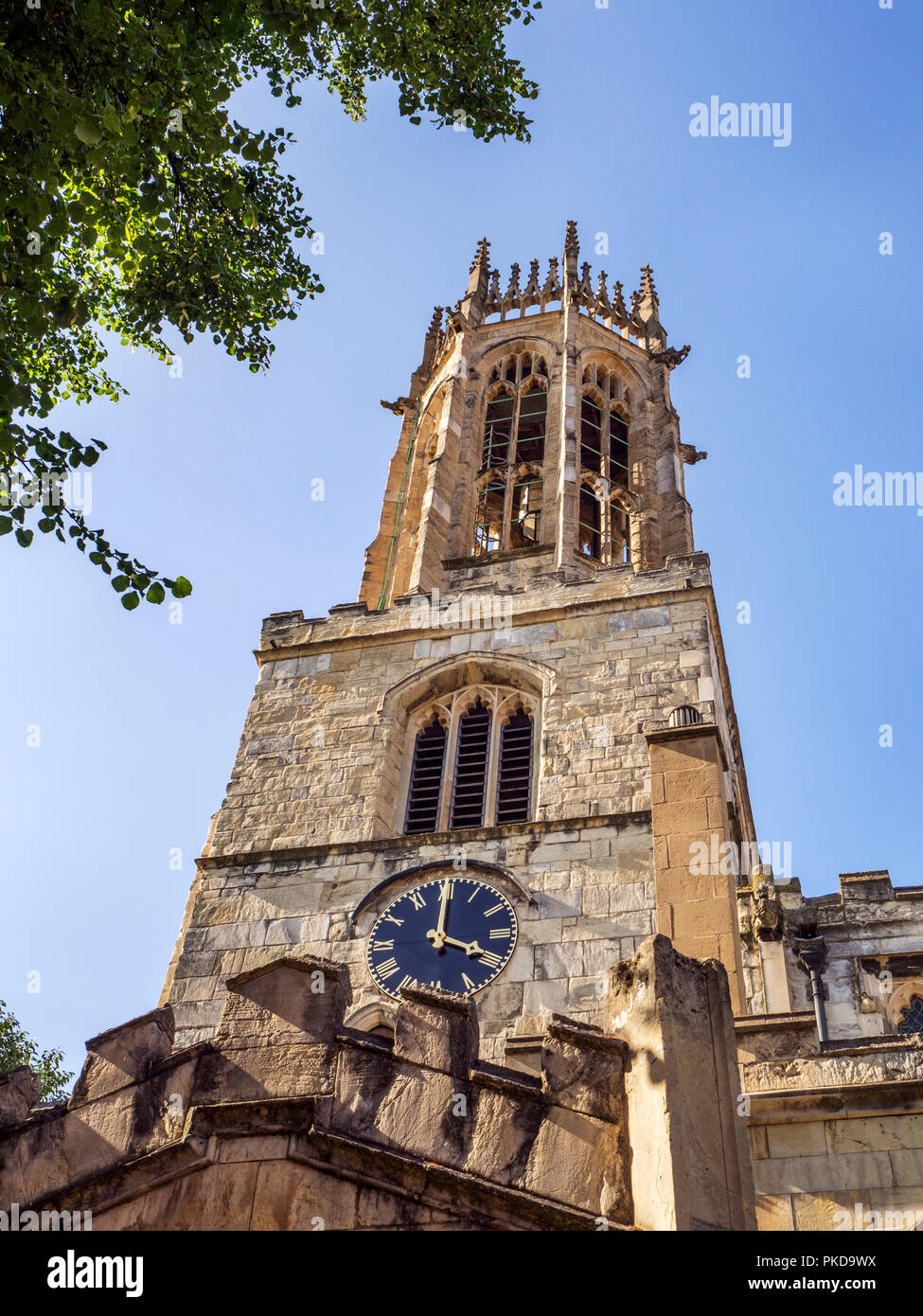 Bell tower at All Saints Pavement church in York Yorkshire England ...