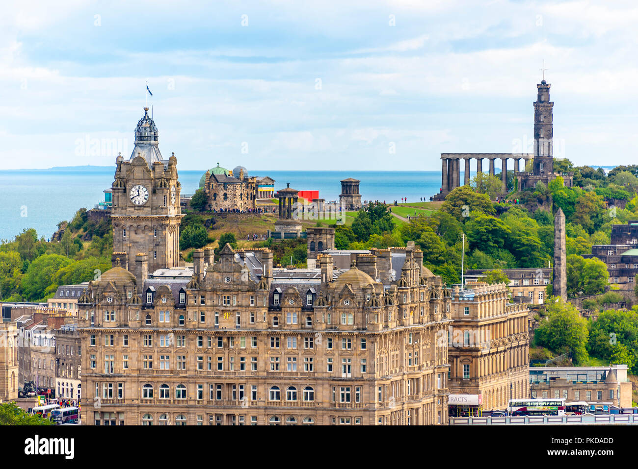 Edinburgh cityscape urban building skyline aerial view from Edinburgh ...