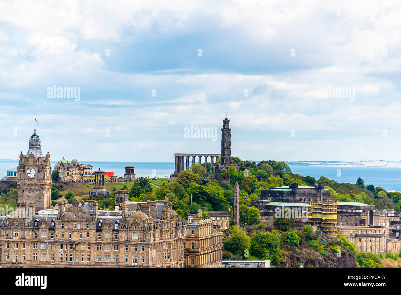 Edinburgh cityscape urban building skyline aerial view from Edinburgh ...